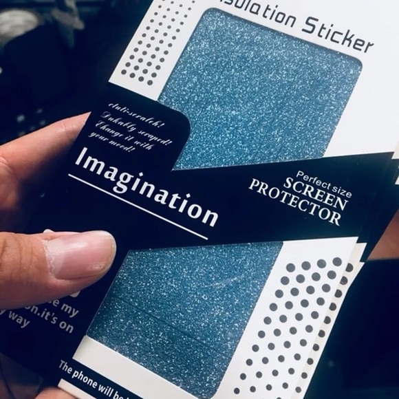 Accessories | Iphone 7 Plus Blue Matte Glitter Decal | Poshmark